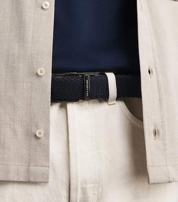 Paul & Shark Cotton-leather Woven Reversible Belt