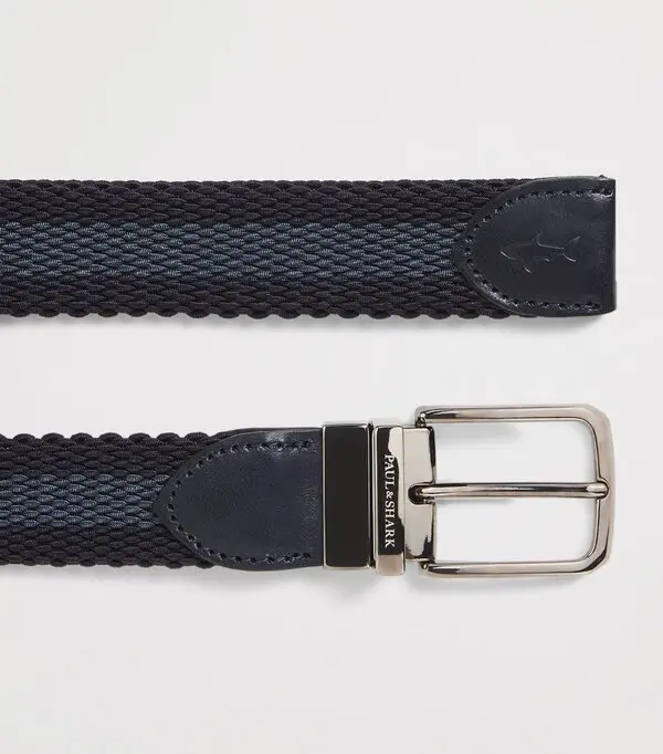 Paul & Shark Cotton-leather Woven Reversible Belt
