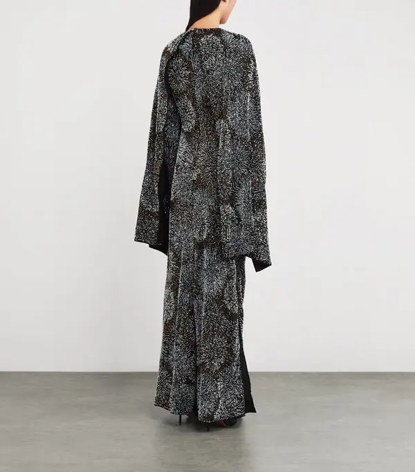 Rabanne Sequinned Cape Gown
