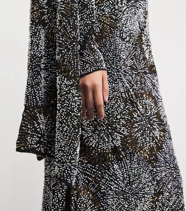 Rabanne Sequinned Cape Gown