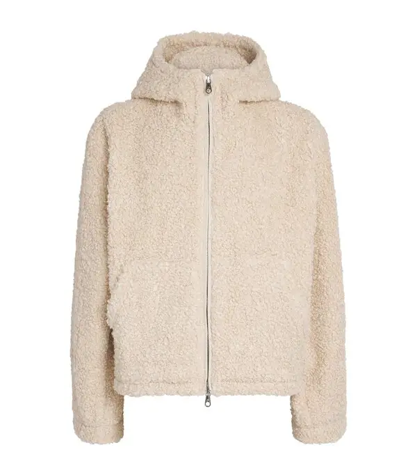 COLE BUXTON Faux Shearling Hooded Jacket