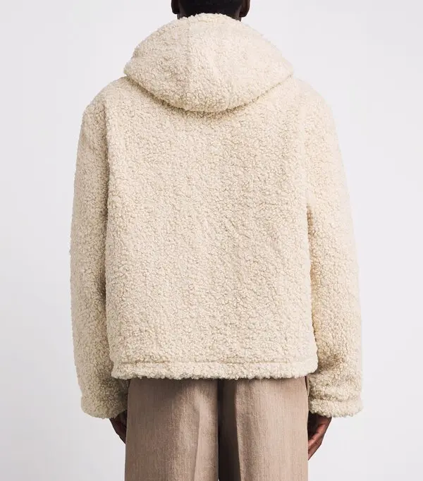 COLE BUXTON Faux Shearling Hooded Jacket