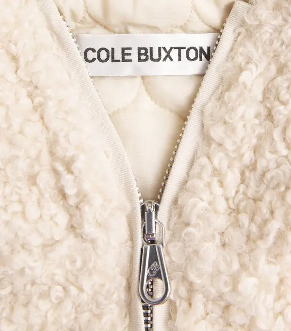 COLE BUXTON Faux Shearling Hooded Jacket