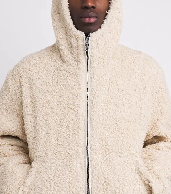 COLE BUXTON Faux Shearling Hooded Jacket