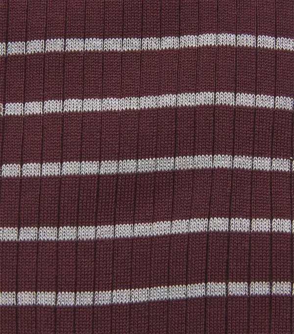 Harrods Cotton-blend Striped Ribbed Socks - Pink