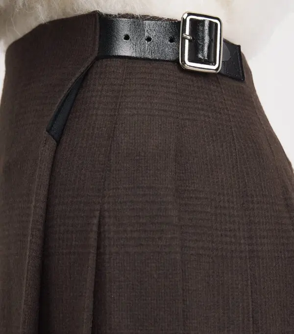 Johnstons Of Elgin X Le Kilt Wool-cashmere Midi Skirt