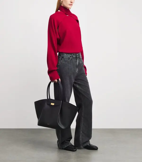 AERON Wool-cashmere Wrap Sweater - Red