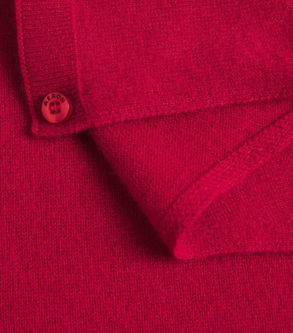 AERON Wool-cashmere Wrap Sweater - Red