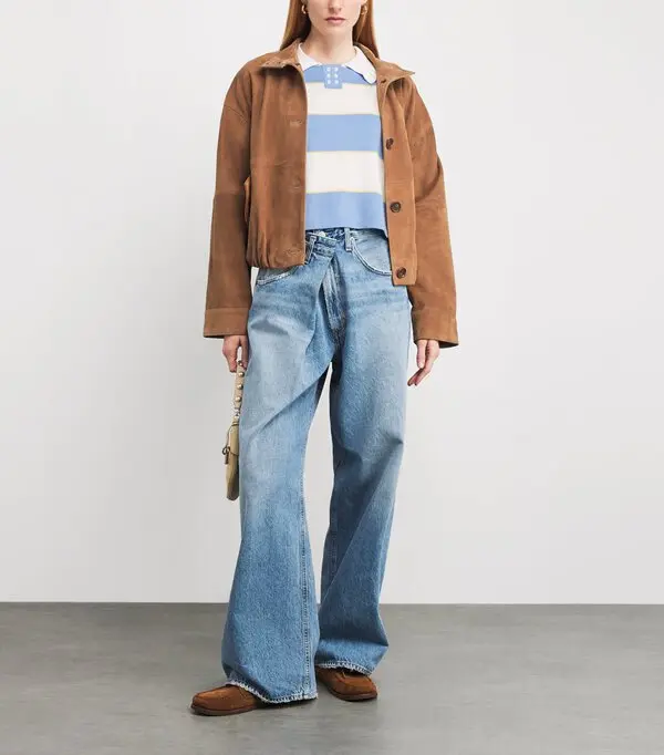 Claudie Pierlot Striped Polo Sweater