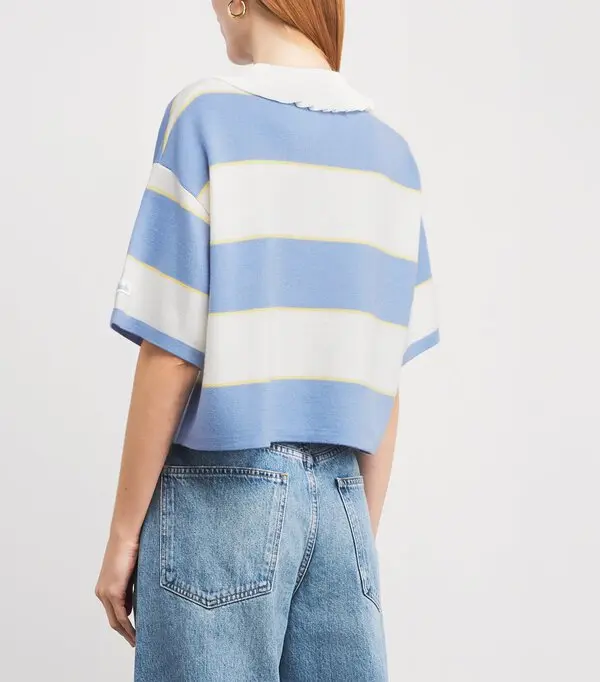 Claudie Pierlot Striped Polo Sweater