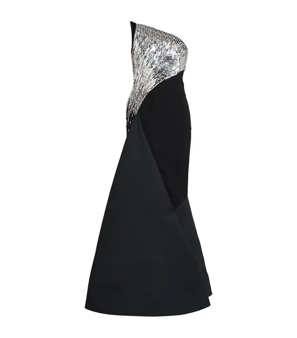 Safiyaa Crepe Embellished Tia Gown