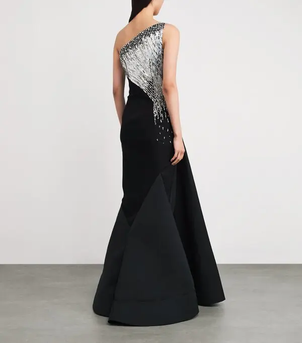Safiyaa Crepe Embellished Tia Gown