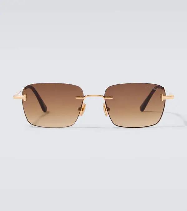 TOM FORD Square Frame Sunglasses - Brown