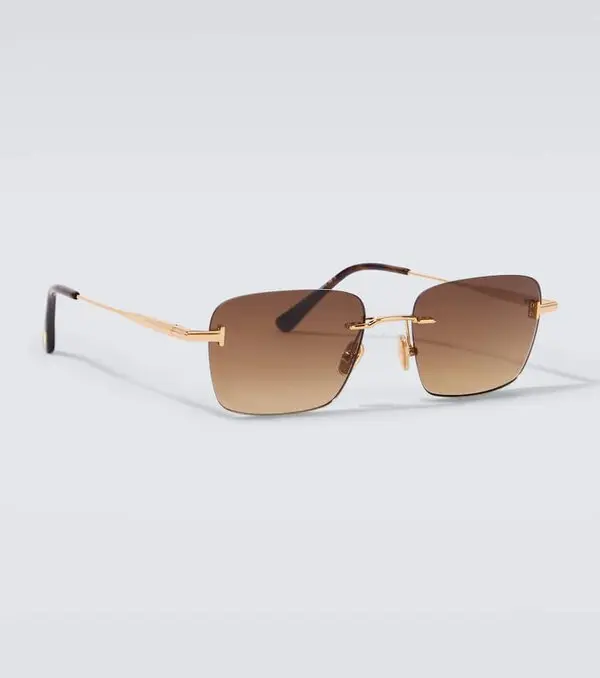 TOM FORD Square Frame Sunglasses - Brown