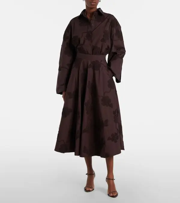 ROTATE BY BIRGER CHRISTENSEN Lipy Embroidered Cotton Shirt