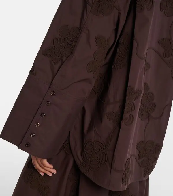 ROTATE BY BIRGER CHRISTENSEN Lipy Embroidered Cotton Shirt