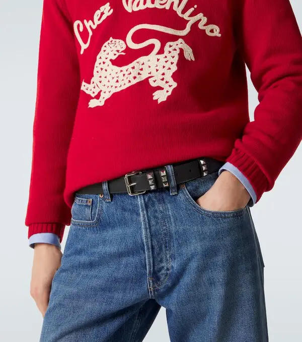 Valentino Garavani Rockstud Leather Belt