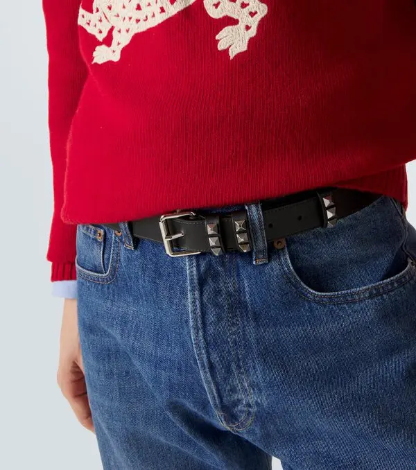 Valentino Garavani Rockstud Leather Belt