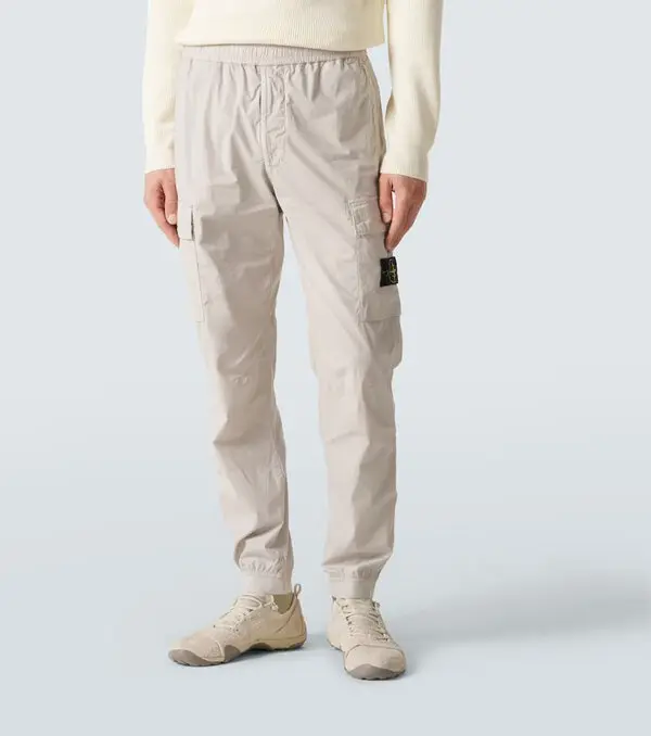 Stone Island Compass Cotton-blend Cargo Pants - Grey