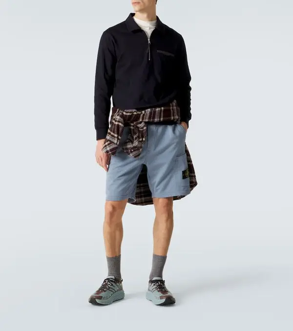 Stone Island Compass Cotton Shorts