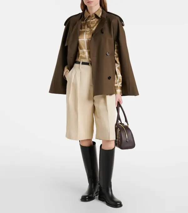 Burberry Emma Printed Satin Shirt - Beige