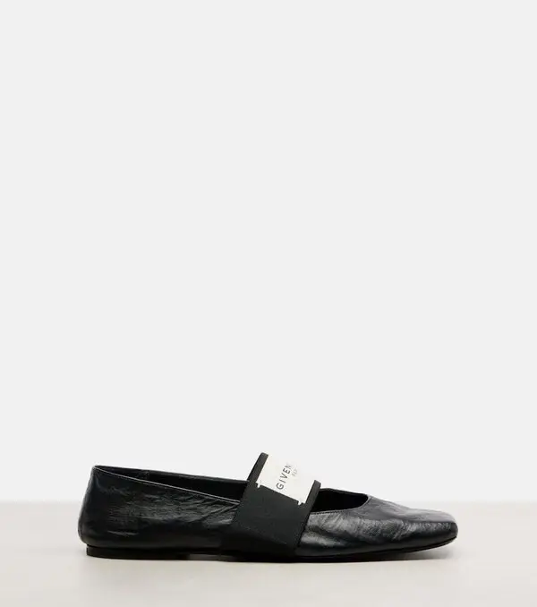 Givenchy Leather Ballet Flats - Black