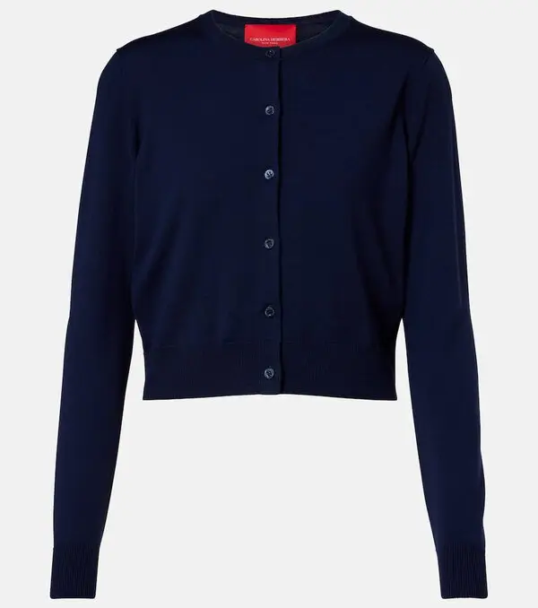 Carolina Herrera Cropped Wool Cardigan