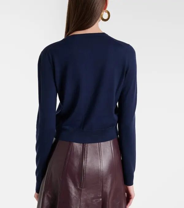 Carolina Herrera Cropped Wool Cardigan