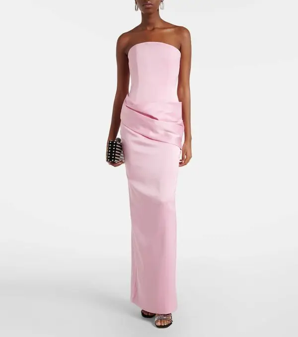 Alex Perry Draped Bustier Gown