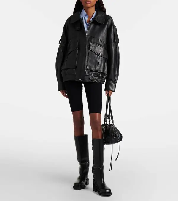 JIMMY CHOO Brooklyn Leather Biker Boots