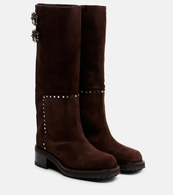 JIMMY CHOO Brooklyn 50 Studded Knee-high Boots