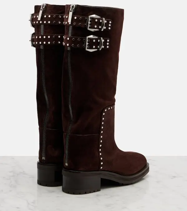 JIMMY CHOO Brooklyn 50 Studded Knee-high Boots