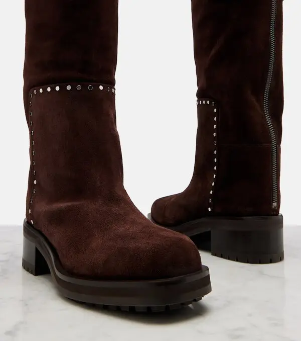 JIMMY CHOO Brooklyn 50 Studded Knee-high Boots
