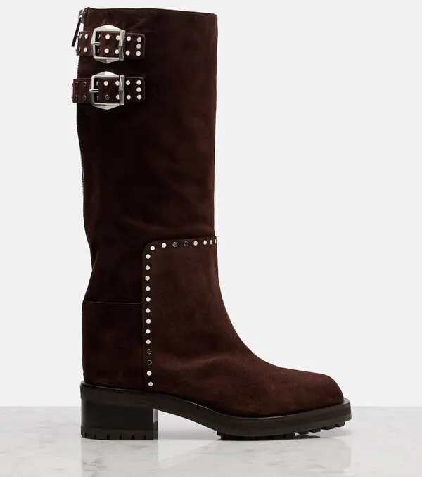 JIMMY CHOO Brooklyn 50 Studded Knee-high Boots