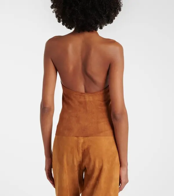 Stouls Suede Halterneck Minidress