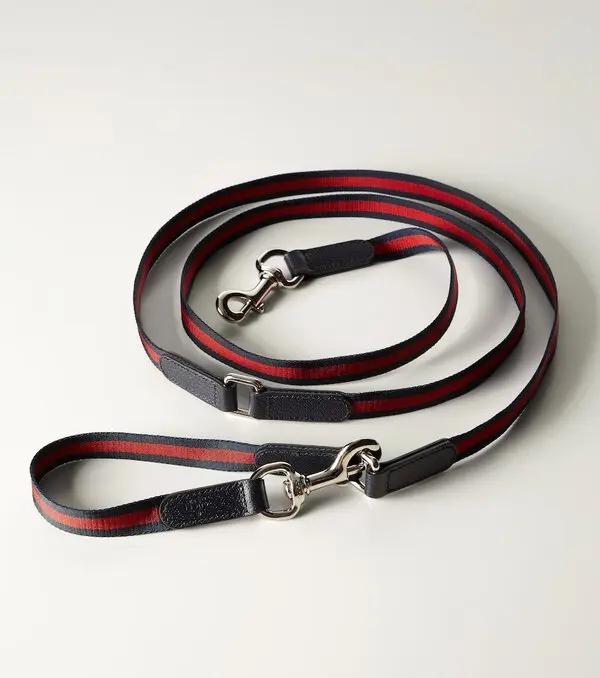 Gucci Web Stripe Dog Leash