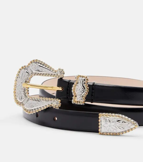DEHANCHE Santo Leather Belt - Black