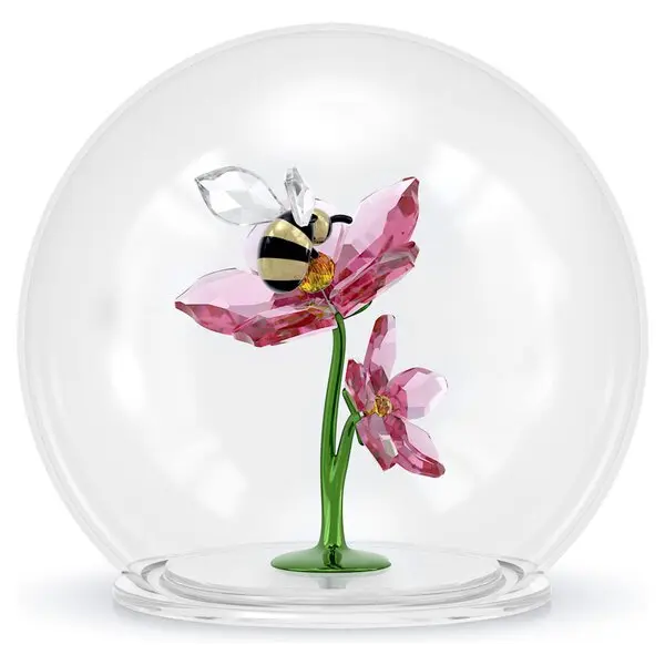 SWAROVSKI Idyllia Glass Ball Bee And Flowers - Pink