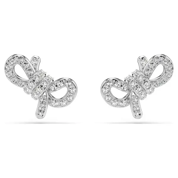 SWAROVSKI Lifelong Stud Earrings With Crystals - White