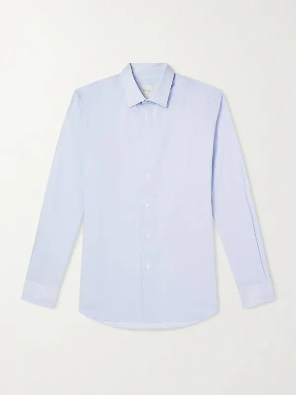 Paul Smith Striped Cotton-poplin Shirt - Blue