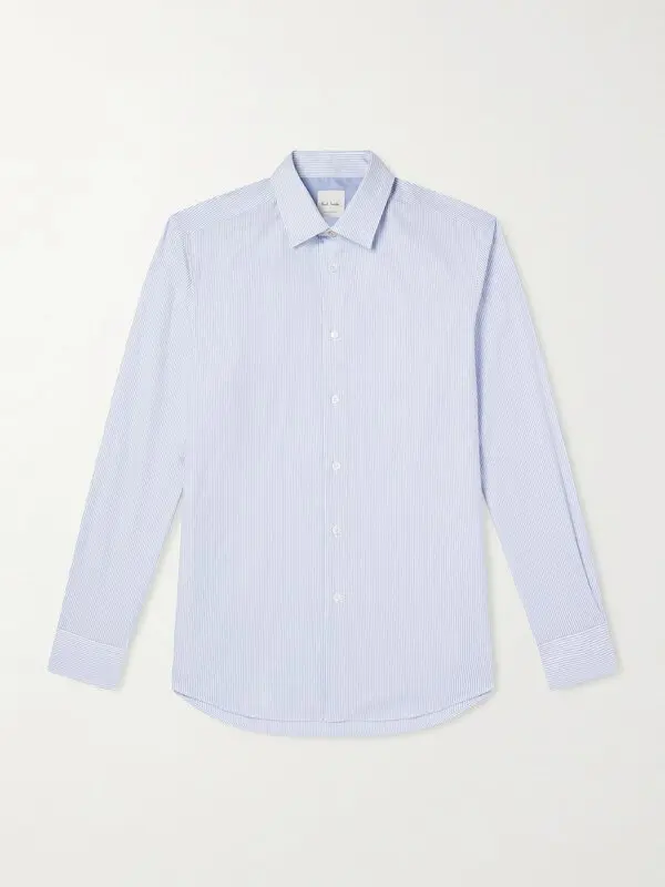 Paul Smith Striped Cotton-poplin Shirt - Blue
