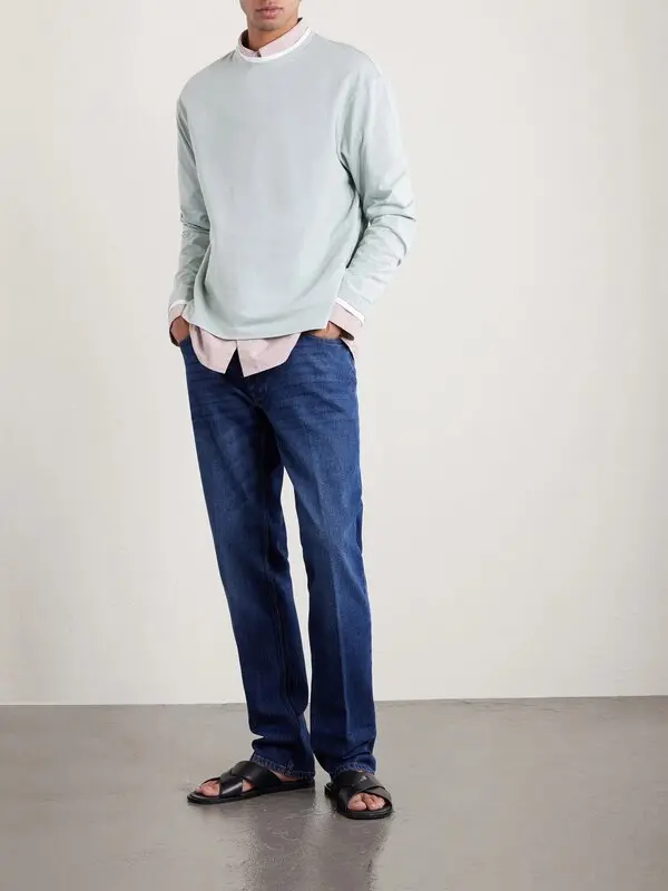 LARDINI Cotton-jersey T-shirt - Green
