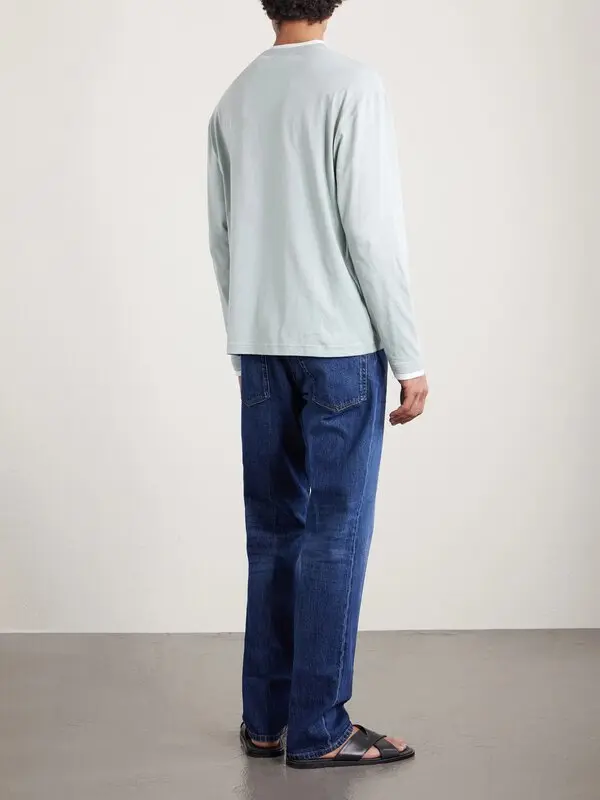 LARDINI Cotton-jersey T-shirt - Green