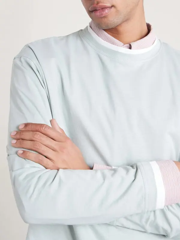 LARDINI Cotton-jersey T-shirt - Green