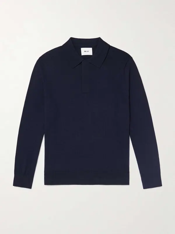 Nn07 Emerson 6605 Wool Polo Shirt