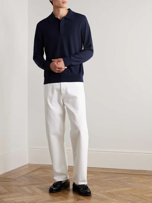 Nn07 Emerson 6605 Wool Polo Shirt