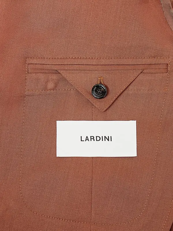 LARDINI Iconic Double-breasted Virgin Wool Suit Jacket