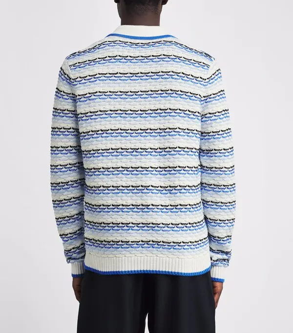 Casablanca Cotton Tuck-stitch Polo Shirt