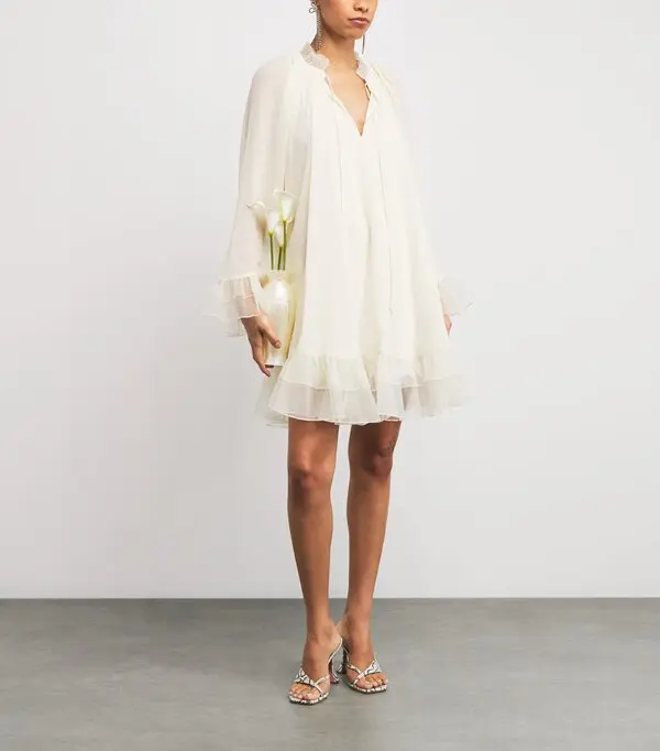 Cinq À Sept Clairette Ruffle Midi Dress