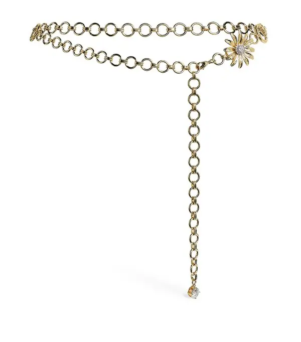 Maje Embellished Chain Belt - Blue